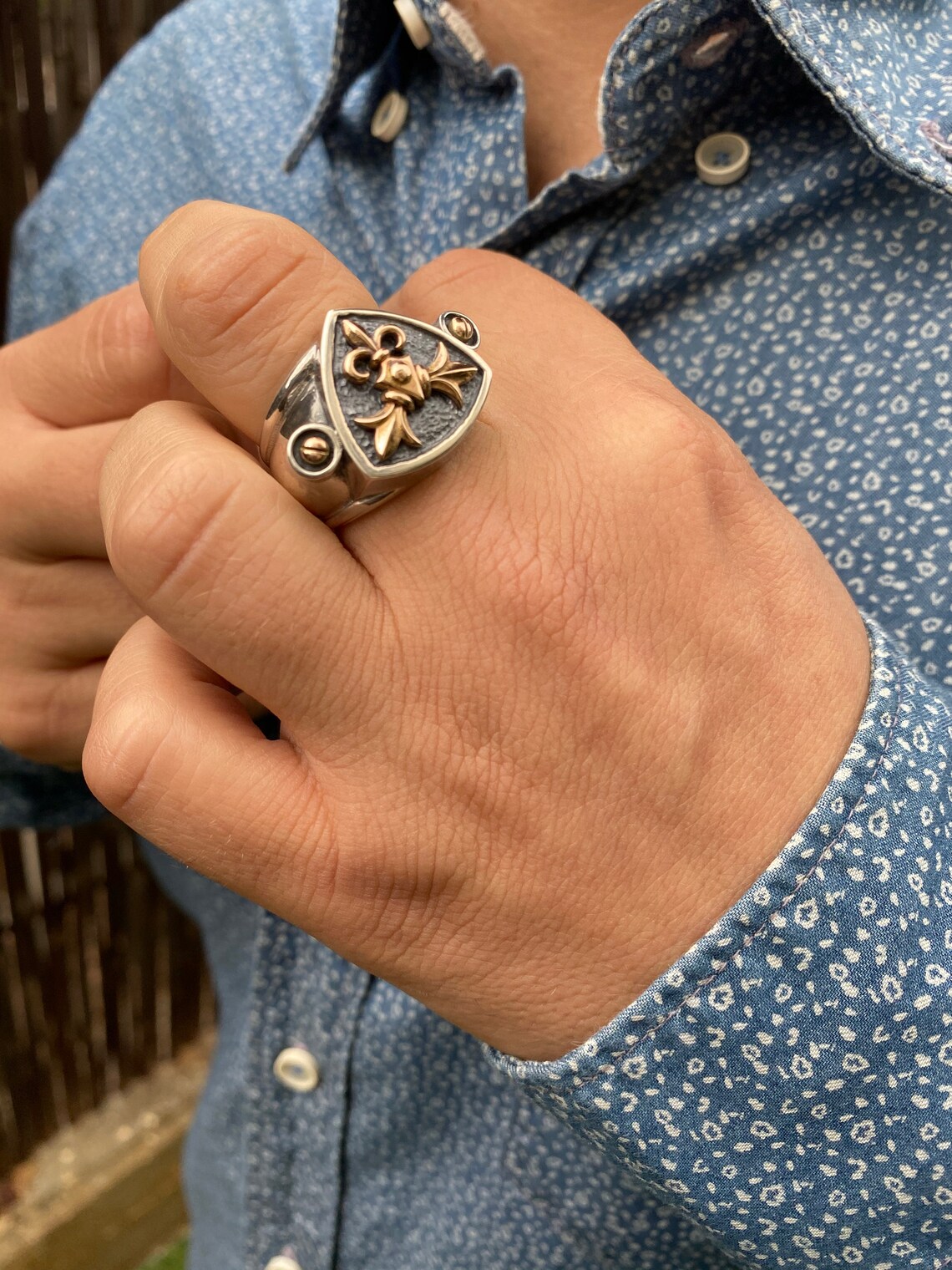 Real Solid Silver Ring, Large Silver Ring Warrior Everyday Ring ...