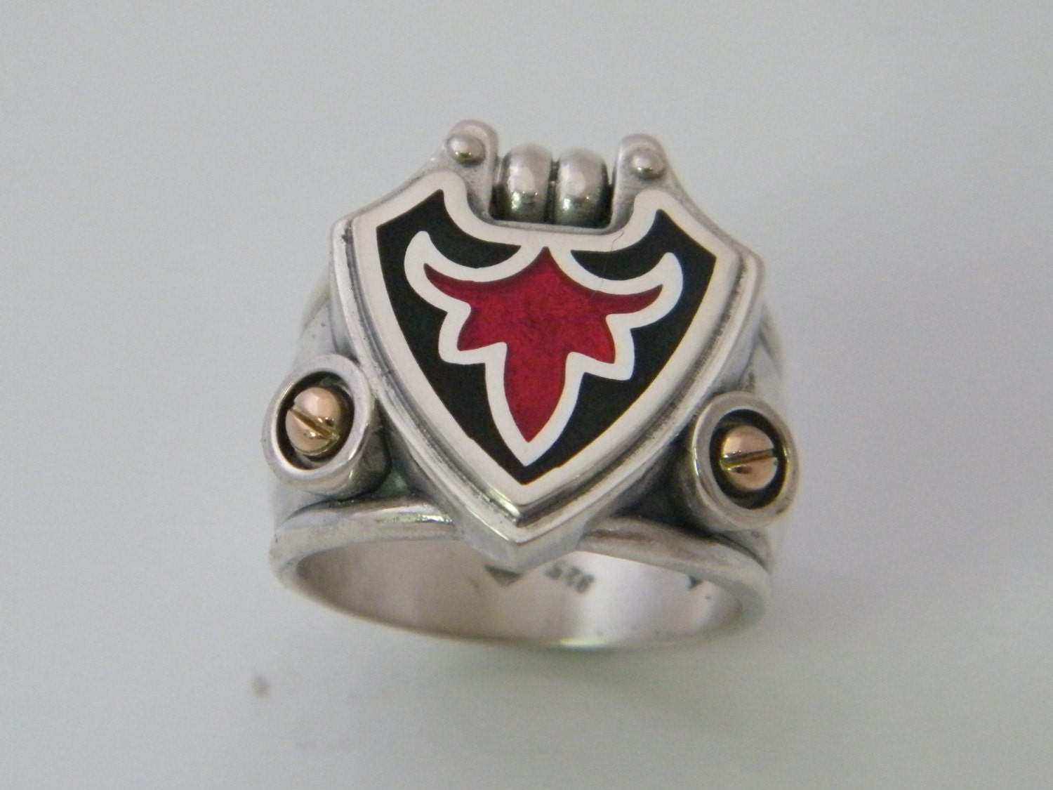 Armor Ring, Knight Ring, Shield Ring, Unique Jewelry for Men, Sterling ...