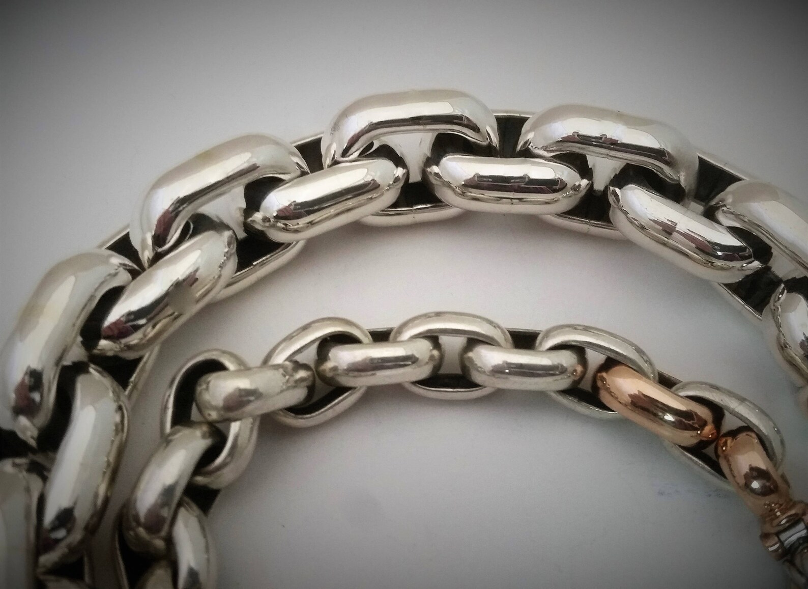 Chunky Silver Bracelet, Large 925 Silver Bracelet, Artisan Jewelry ...
