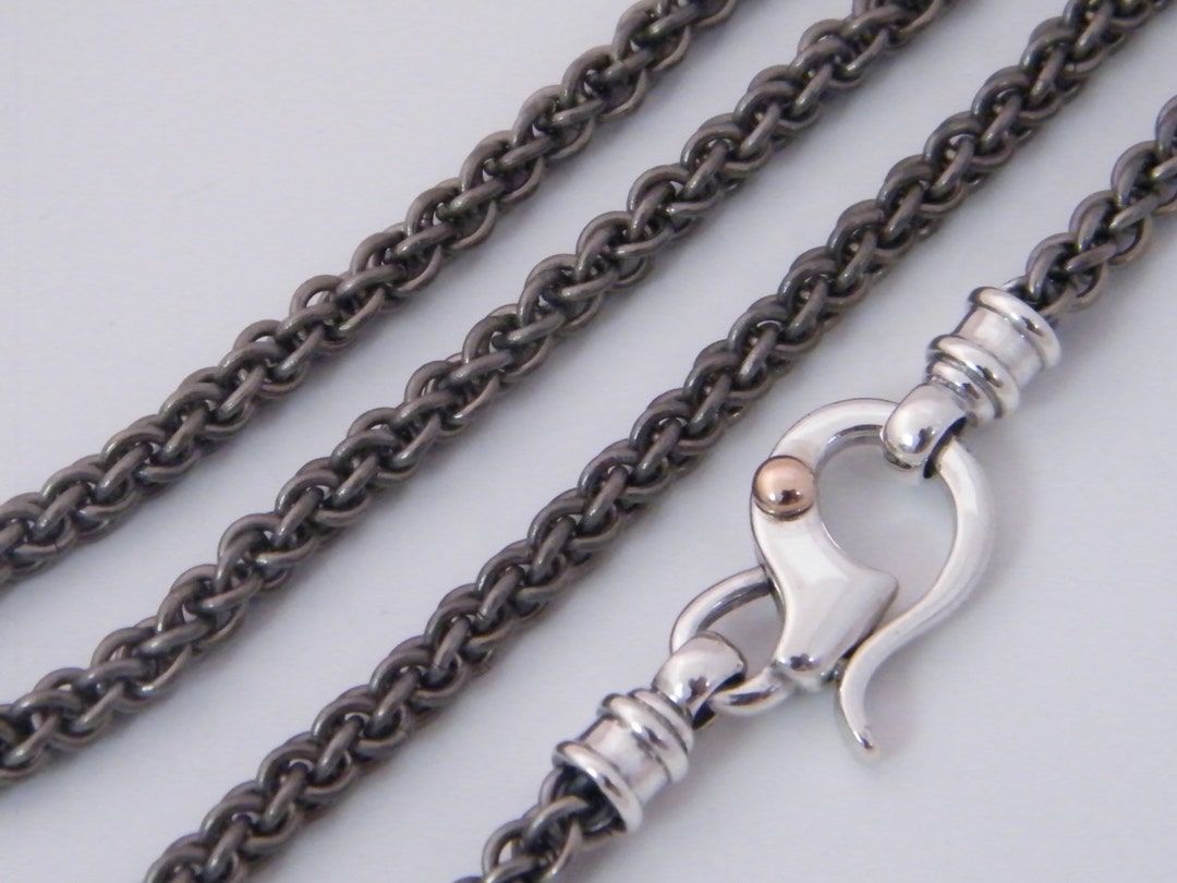 Men's Titanium Chain Necklace • Handmade Titanium Jewelry • Gift for ...