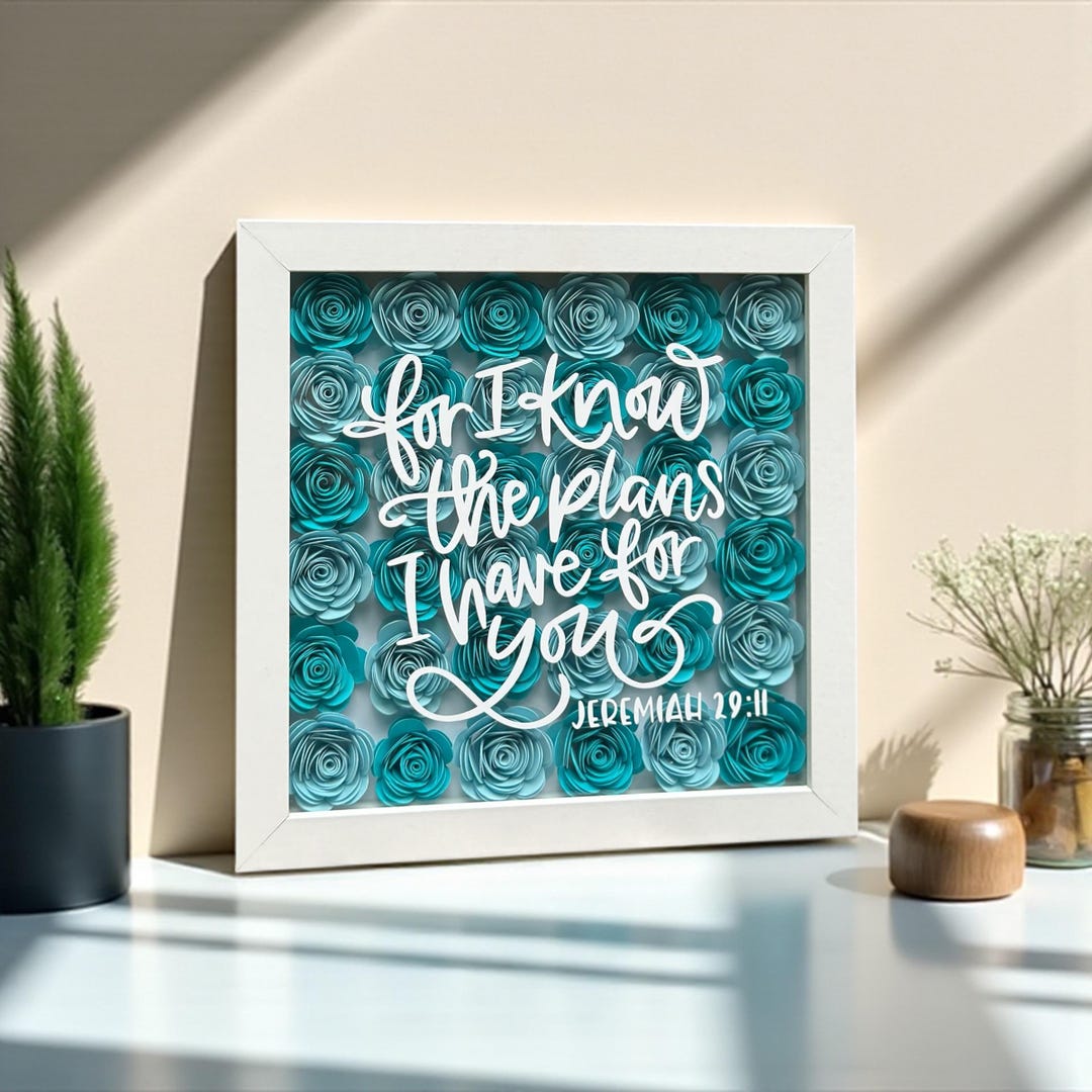 Jeremiah 29:11 Shadow Box – Handmade Quilled Christian Decor - Etsy