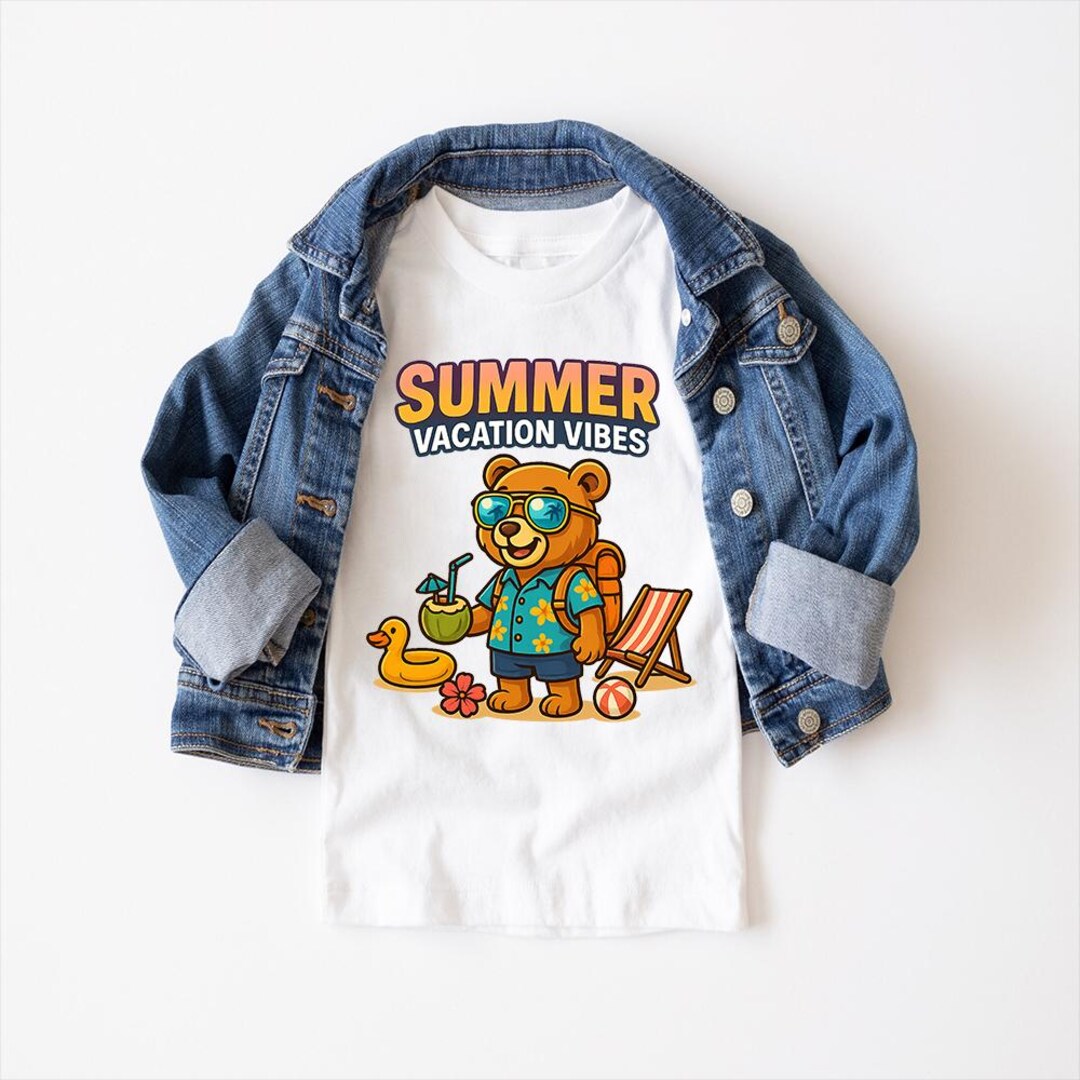 Bear Summer Vacation Vibes, Beach Png, Vacation Vibes, Vacation Bear ...