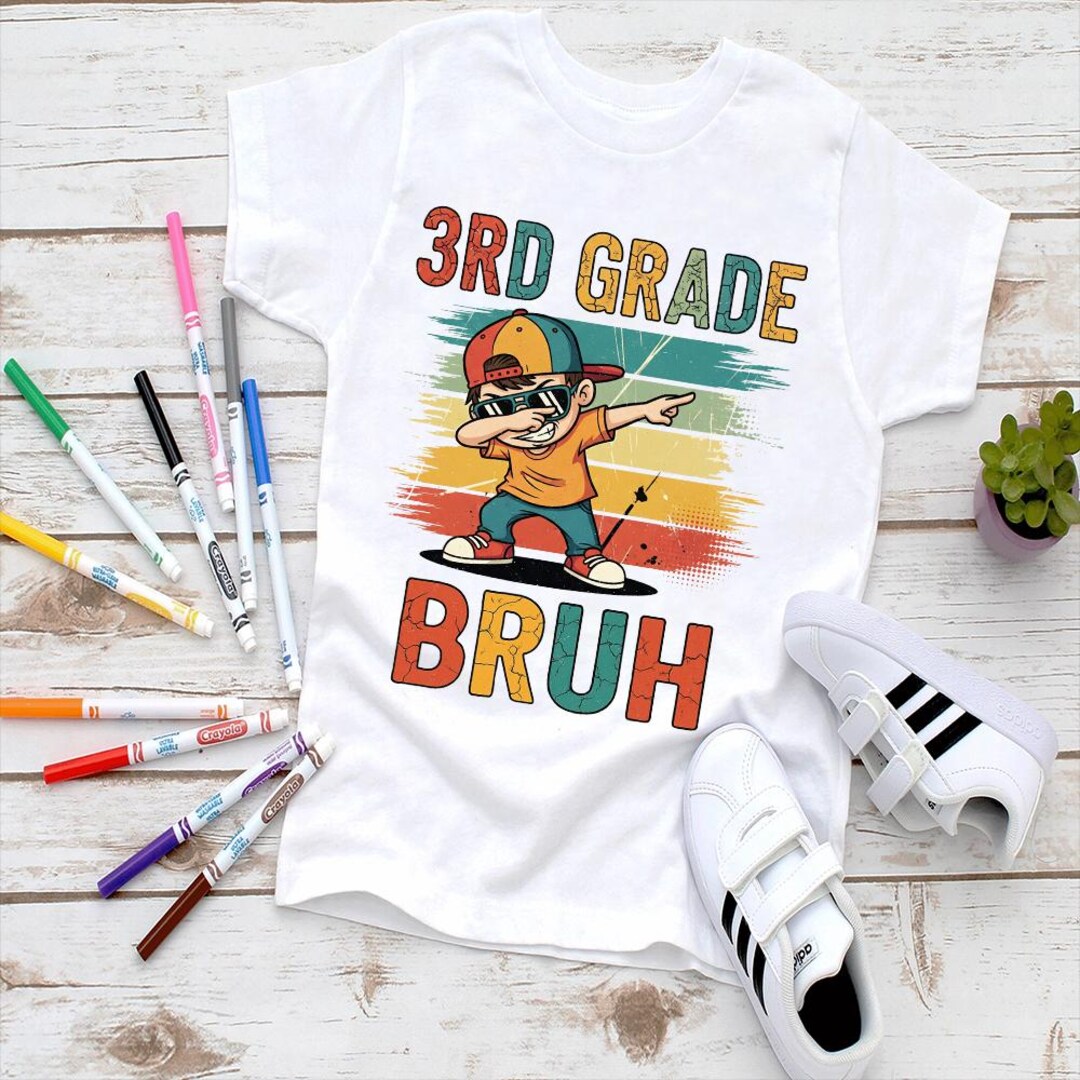 3rd Grade Bruh Shirt, Dabbing Boy, Back to School - Etsy