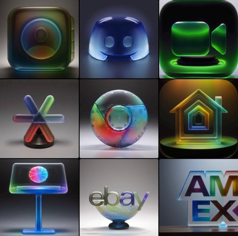 Blown Glass App Icon Pack - Lifetime Updates 300+ Icons - Etsy