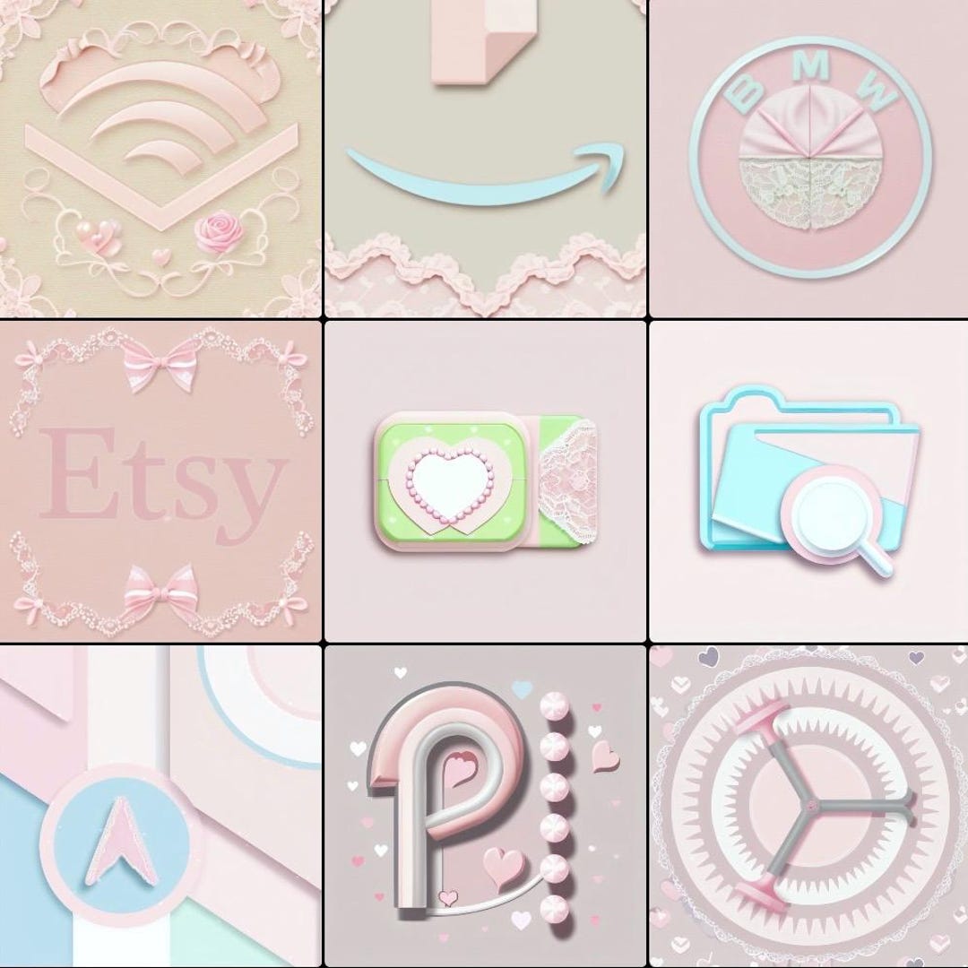Coquette Valentine Icon Pack - Custom Phone Icons - Lifetime Updates ...