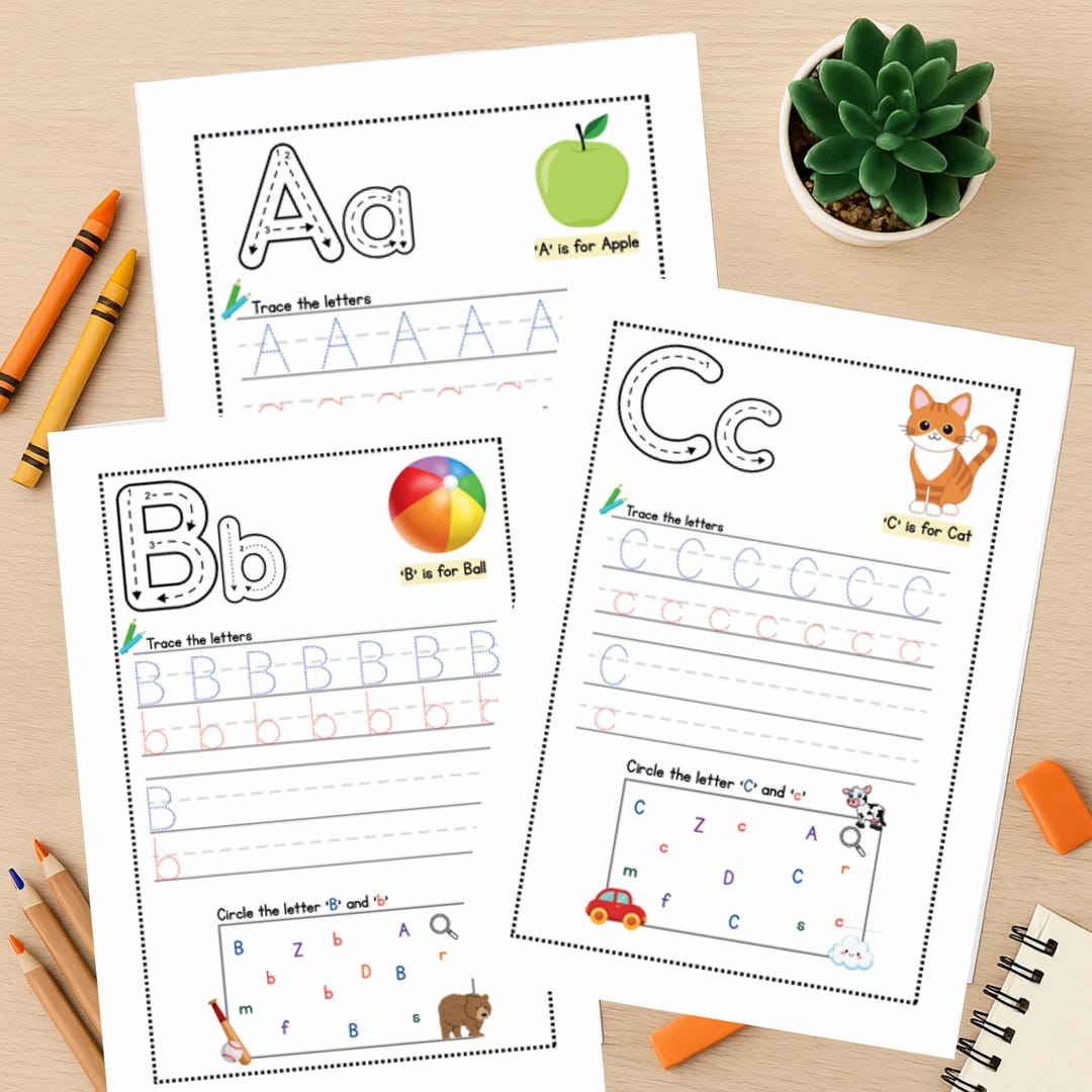 ABC Letter Tracing Pack for Toddlers | A–Z Printable Alphabet ...