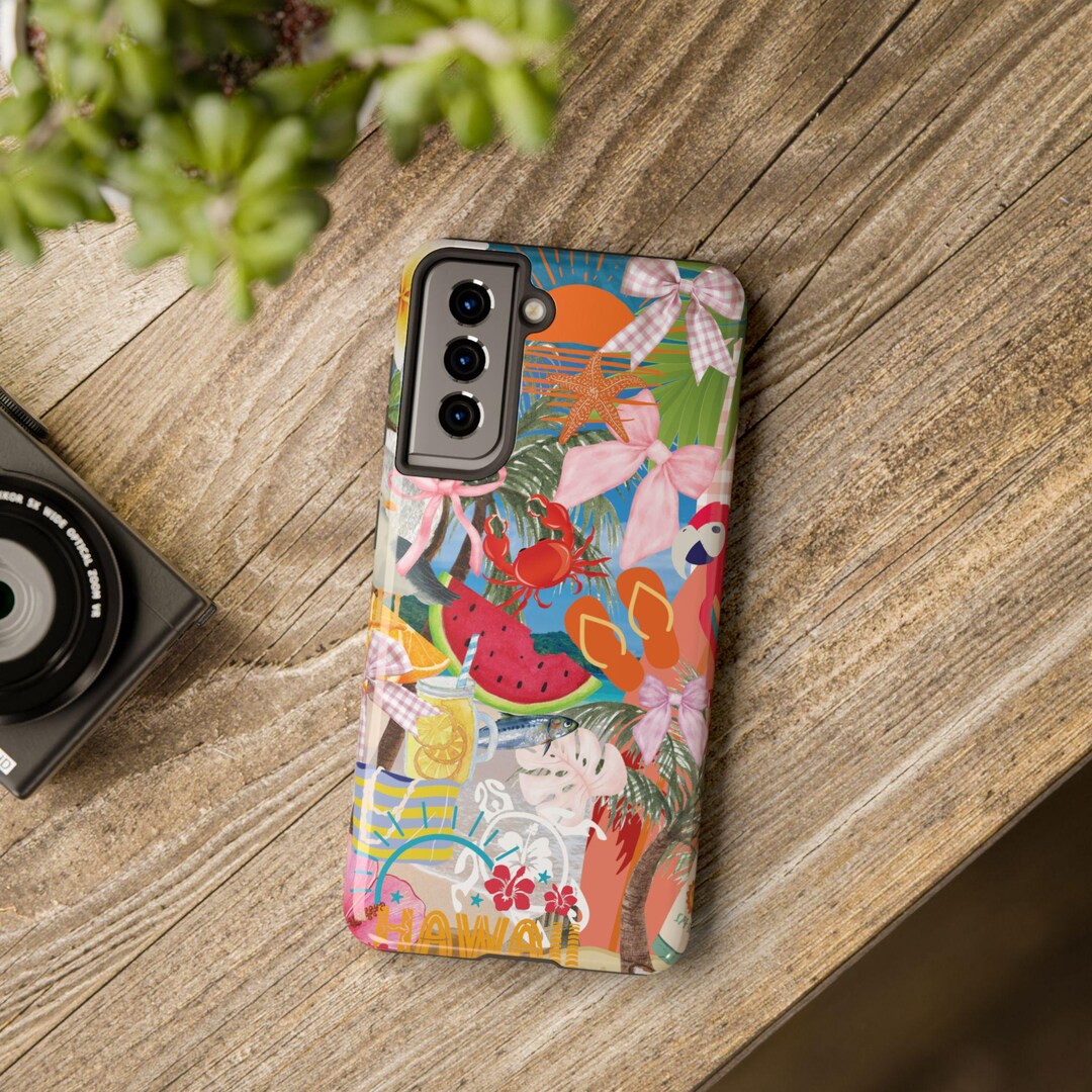 Hawaiian Vacation Collage Tough Phone Case, Protective Phone Cover ...