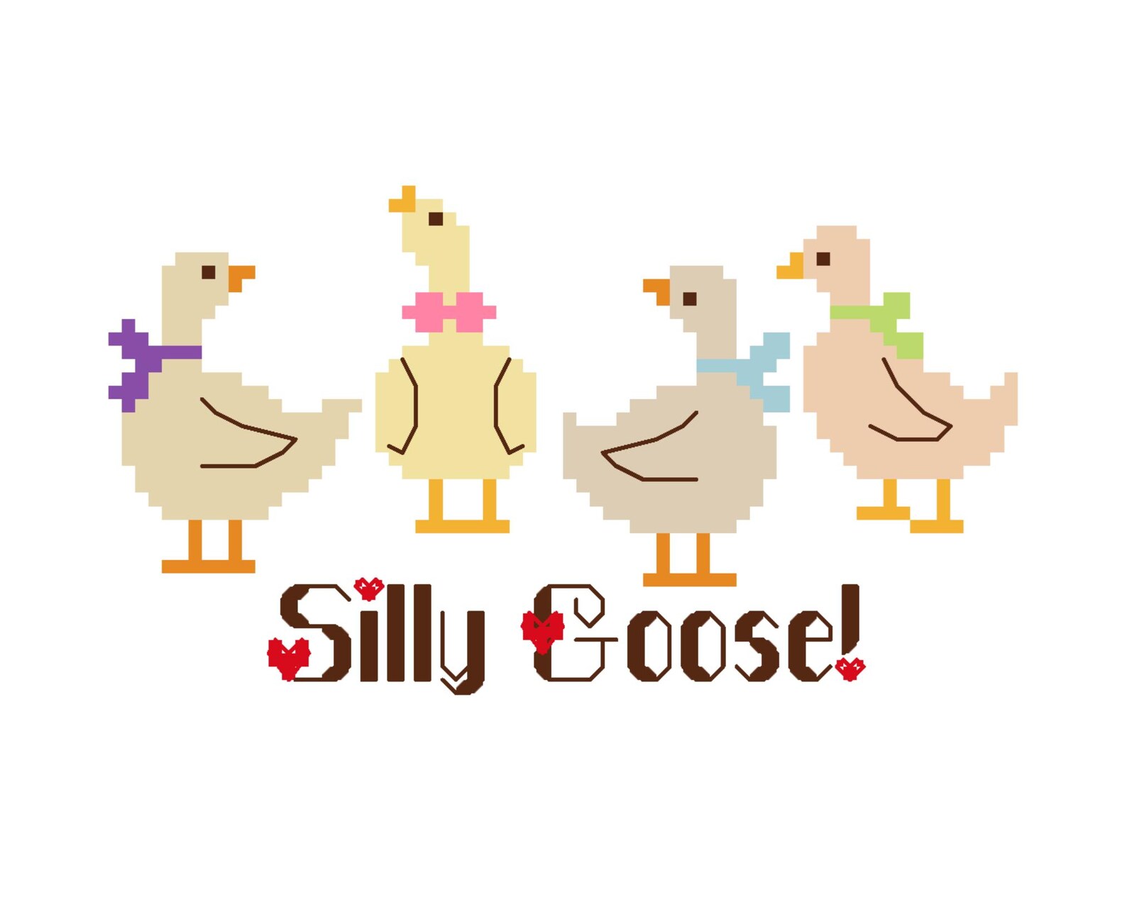 Silly Goose Cross Stitch Pattern (PDF) - Etsy