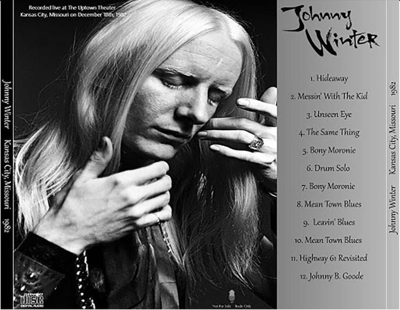 Johnny Winter: Live CD Uptown Theater, Kansas City, Missouri, December ...