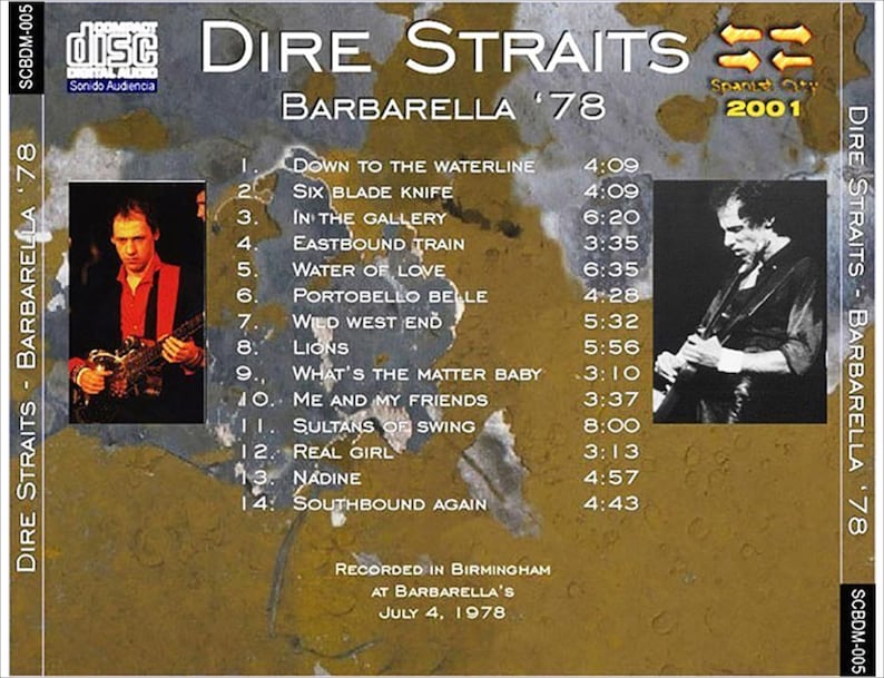 Dire Straits: CD Live Barbarella's, Birmingham, England, July 4, 1978 ...