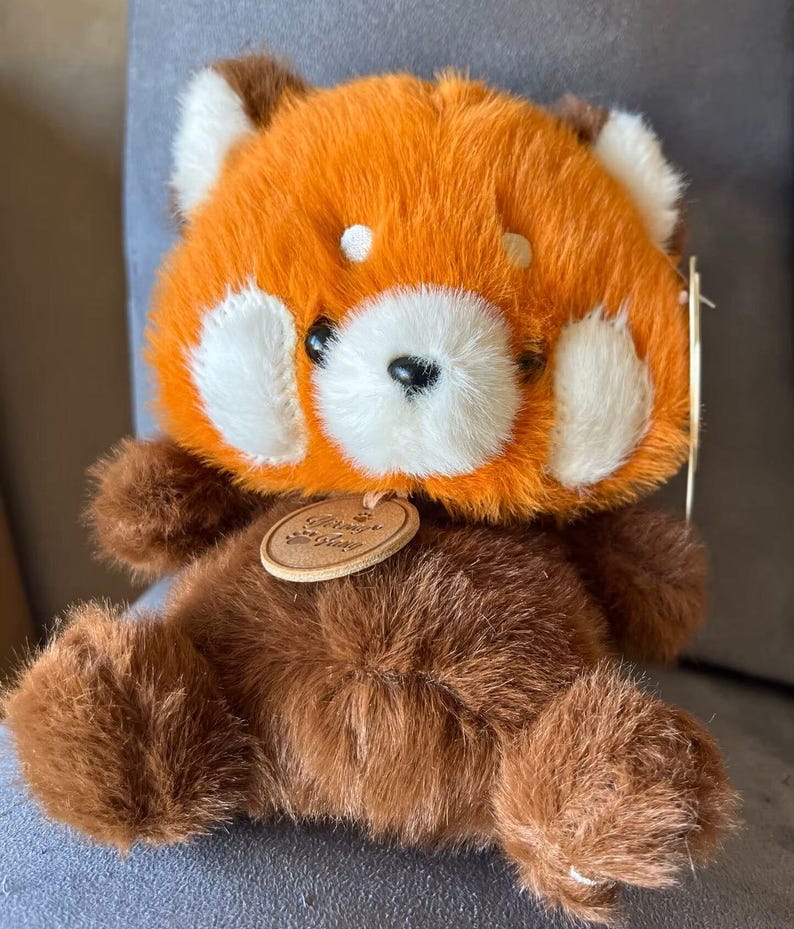 Red Panda Plush Toy, Soft Cuddle Stuffed Animal, Kawaii Plush Doll. - Etsy
