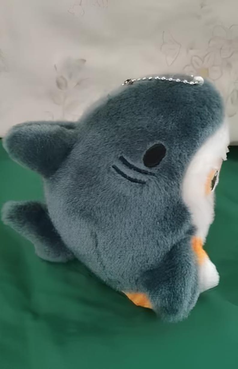 Shark Cat Plush Keychain – Mini Kawaii Stuffed Animal Toy, Bag or Car ...