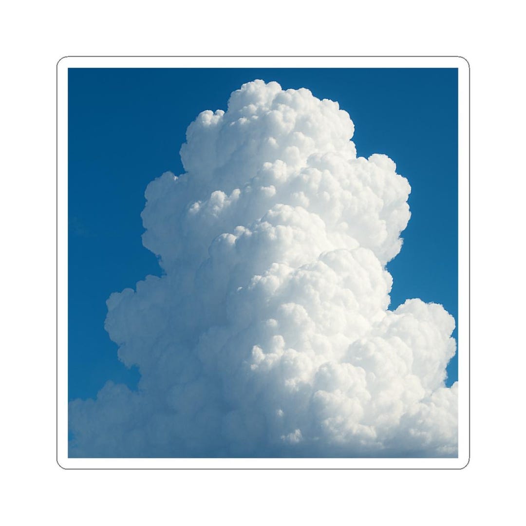 Cloudy Sky Kiss-cut Stickers, Aesthetic Laptop Decor, Pastel Cloud ...