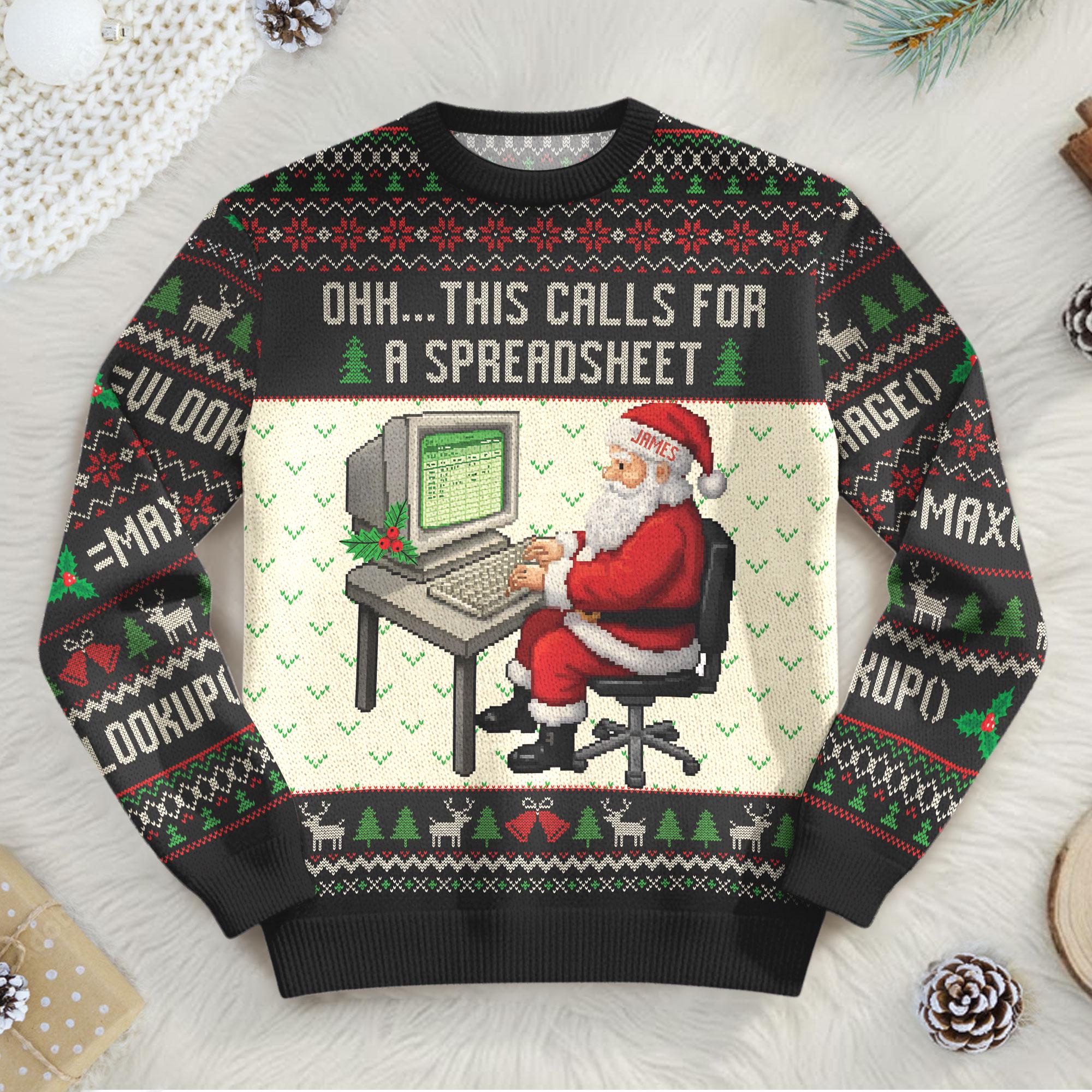Custom Oh This Calls for A Spreadsheet Ugly Sweater - the Office ...