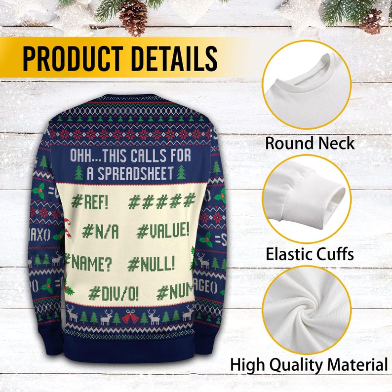 Custom Oh This Calls for A Spreadsheet Ugly Sweater - the Office ...