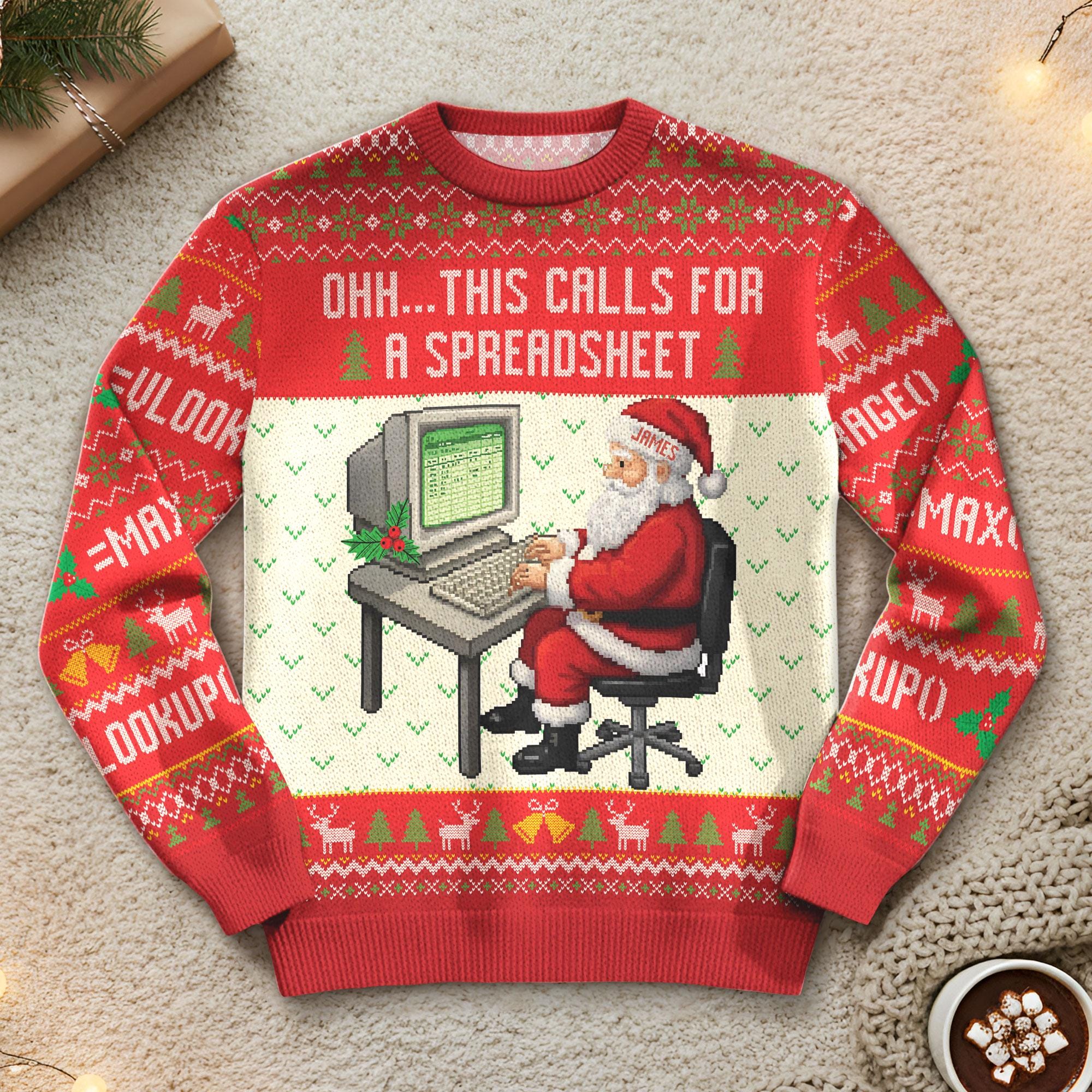 Custom Oh This Calls for A Spreadsheet Ugly Sweater - the Office ...