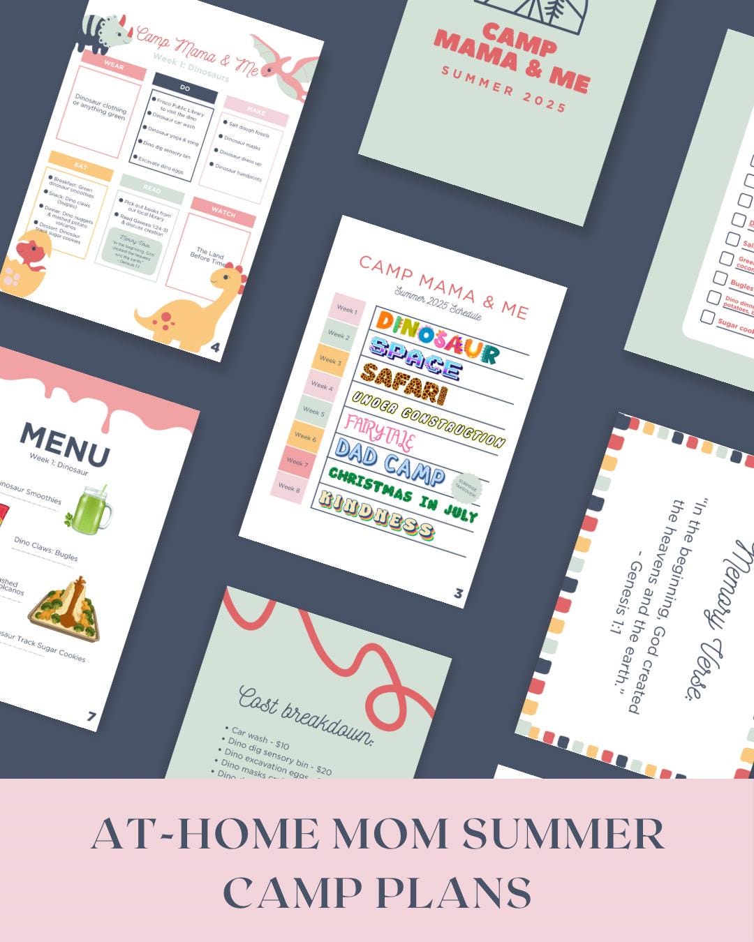 Camp Mama & Me - Dinosaur Theme | At-home Summer Camp Plans | Digital ...