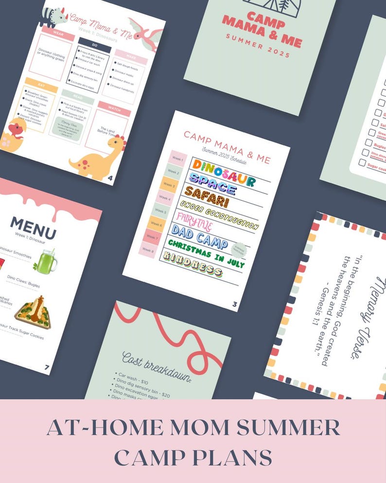 Camp Mama & Me - Dad Camp Theme | At-home Summer Camp Plans | Digital ...