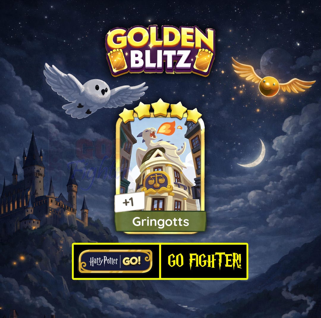 Golden Blitz Stickers : GRINGOTTS 5 Stars Sticker - Etsy