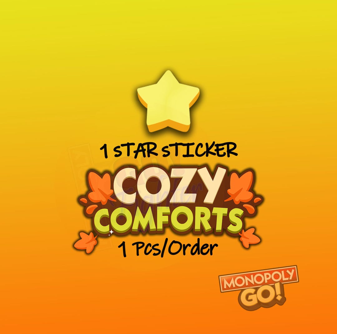 Cozy Comforts Album Monopoly-go Stickers 1 Stars Sticker - 1 Pcs/order ...