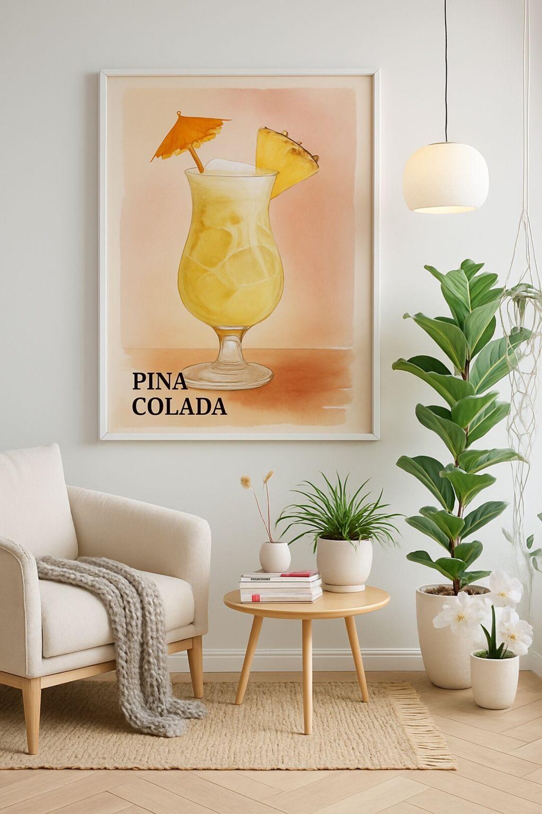 Tropical Piña Colada Art Print, Beach Decor, Summer Vibes, Gift for ...