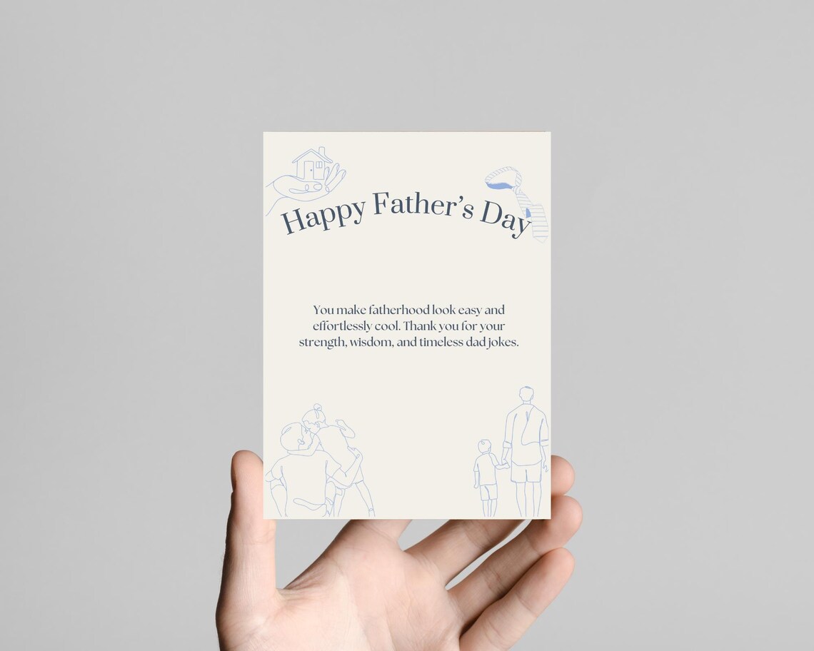 Editable Father’s Day Card | Printable Canva Template | Father’s Day ...