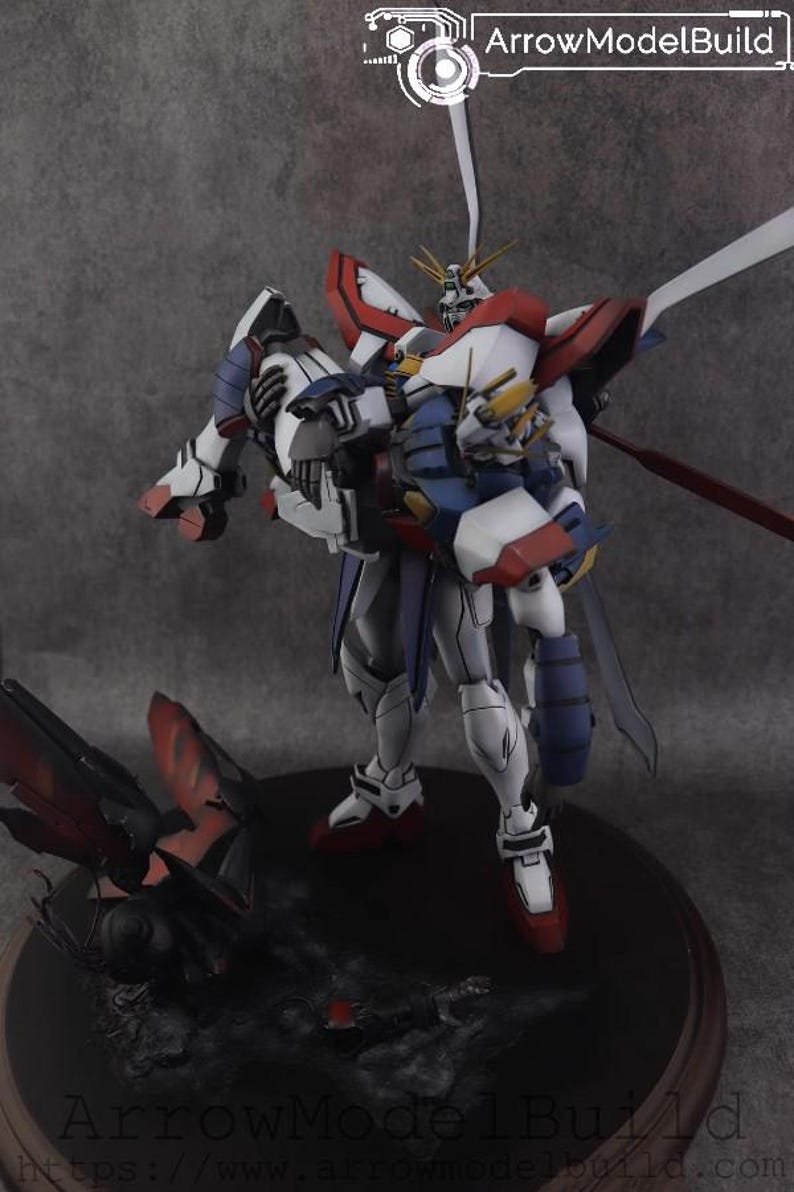 Aeromodelbuild God Gundam and Shining Gundam Scene Built & Painted 1/74 ...