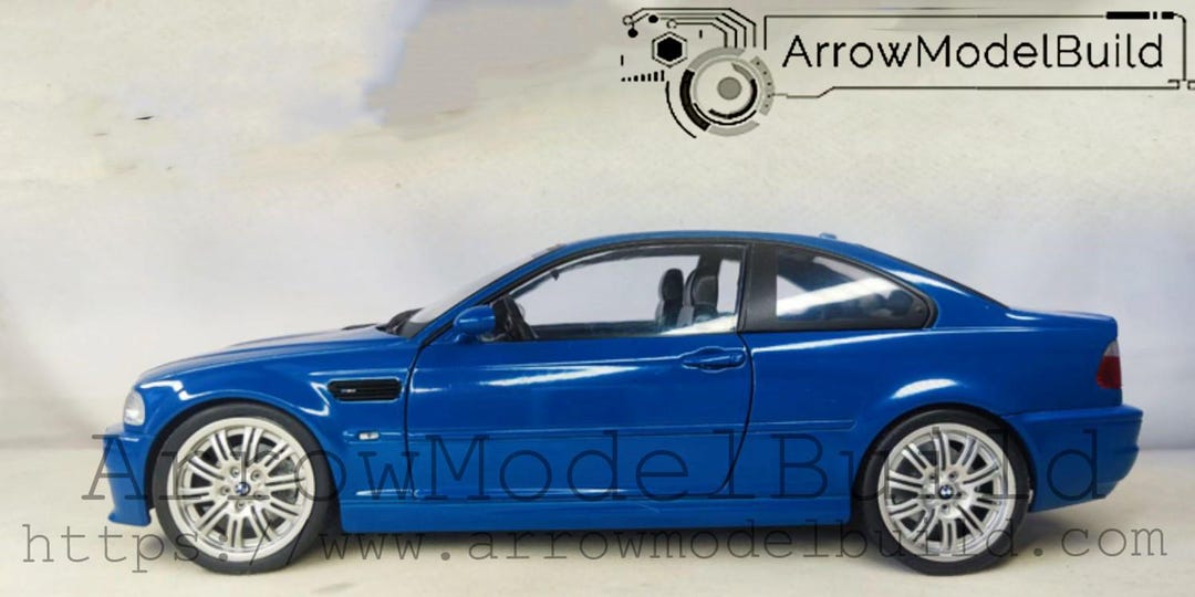 Aeromodelbuild BMW M3 E46 (laguna Blue) Built & Painted 1/18 Model Kit ...