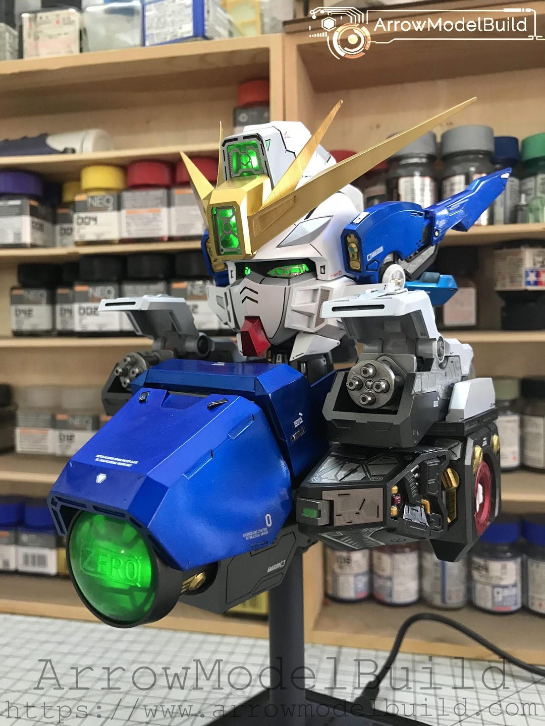 Aeromodelbuild Wing Zero Gundam Head Built & Painted 1/35 Resin Model ...