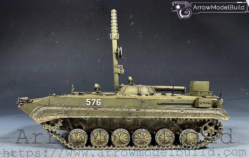 Aeromodelbuild Bmp-1ksh POTOK-2 Military Tank Built & Painted 1/35 ...