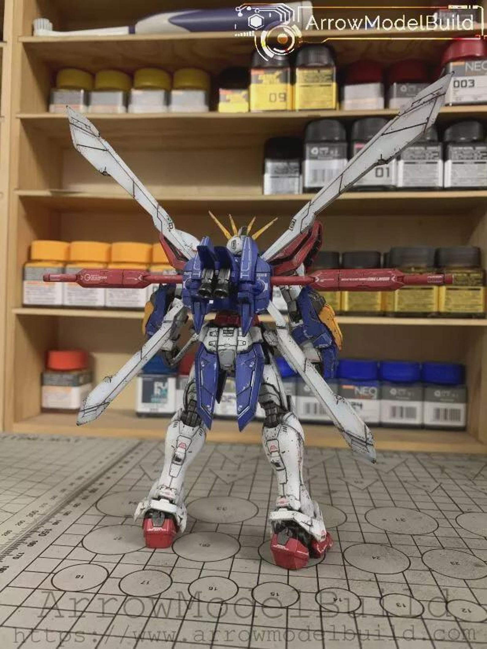 Aeromodelbuild God Gundam (shadow Aging) Built & Painted RG 1/144 Model ...