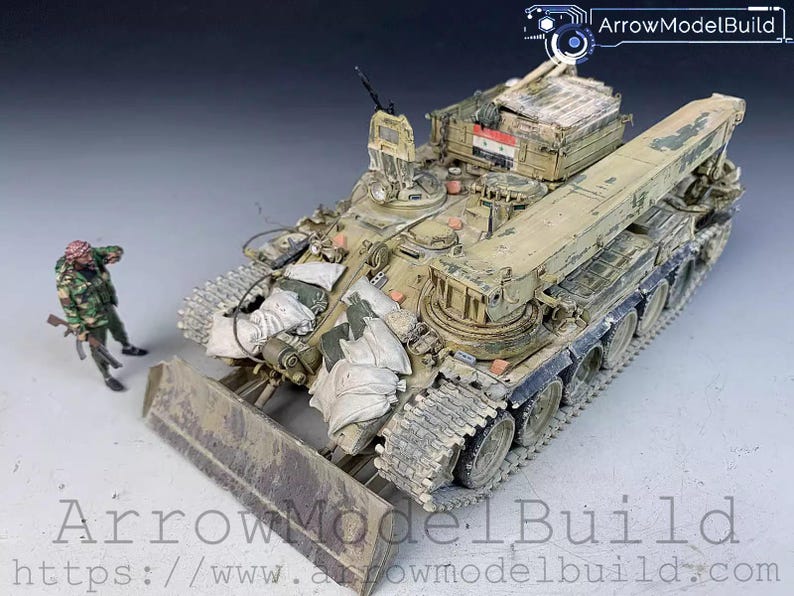 Aeromodelbuild BREM-1 Armored Recovery Tank Vehicle Built & Painted 1/ ...