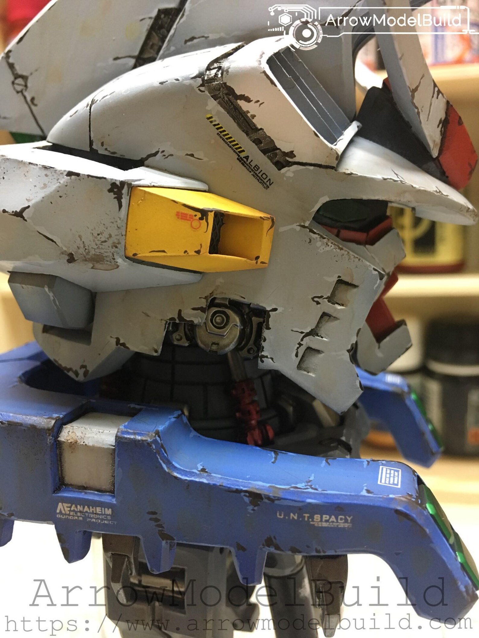 Aeromodelbuild GP02 Gundam Head (battle Damaged Version) Built ...