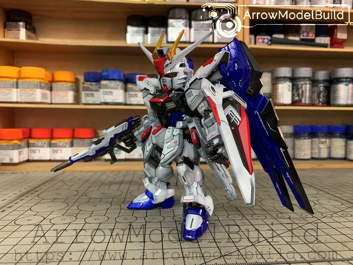Aeromodelbuild Freedom Gundam (shadow Effect) Built & Painted SD Model ...