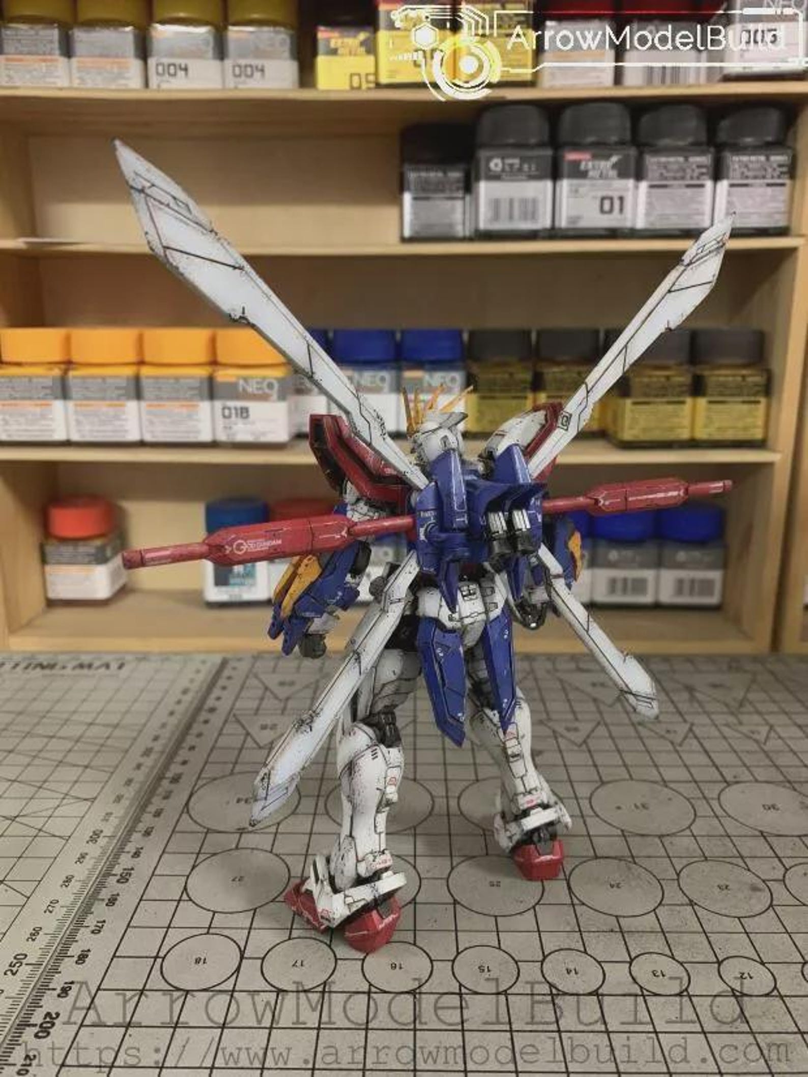 Aeromodelbuild God Gundam (shadow Aging) Built & Painted RG 1/144 Model ...