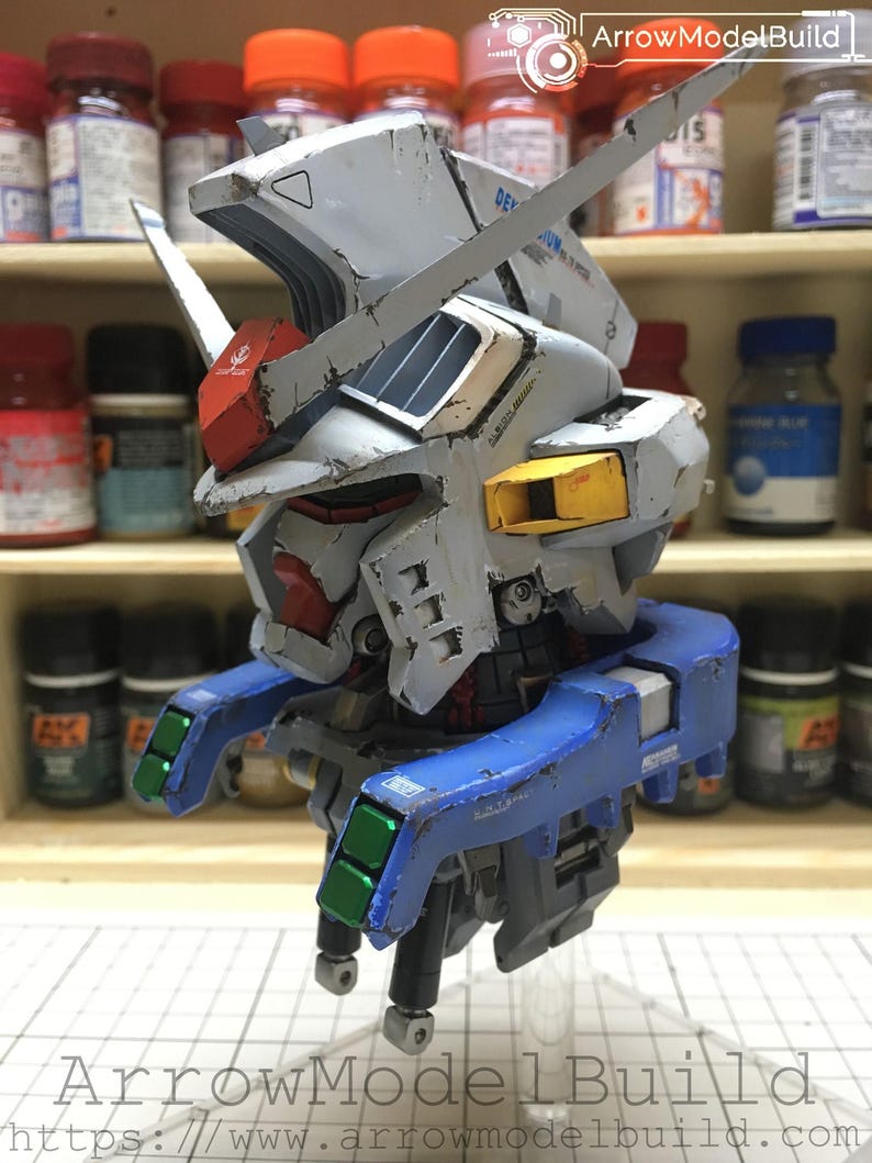 Aeromodelbuild GP02 Gundam Head (battle Damaged Version) Built ...