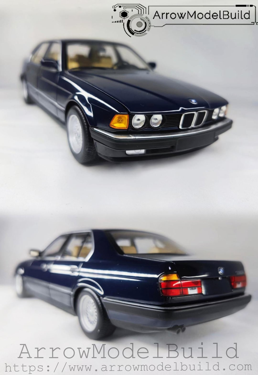 Aeromodelbuild BMW 730i (dark Blue) Built & Painted 1/18 Model Kit - Etsy
