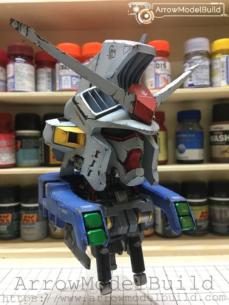 Aeromodelbuild GP02 Gundam Head (battle Damaged Version) Built ...
