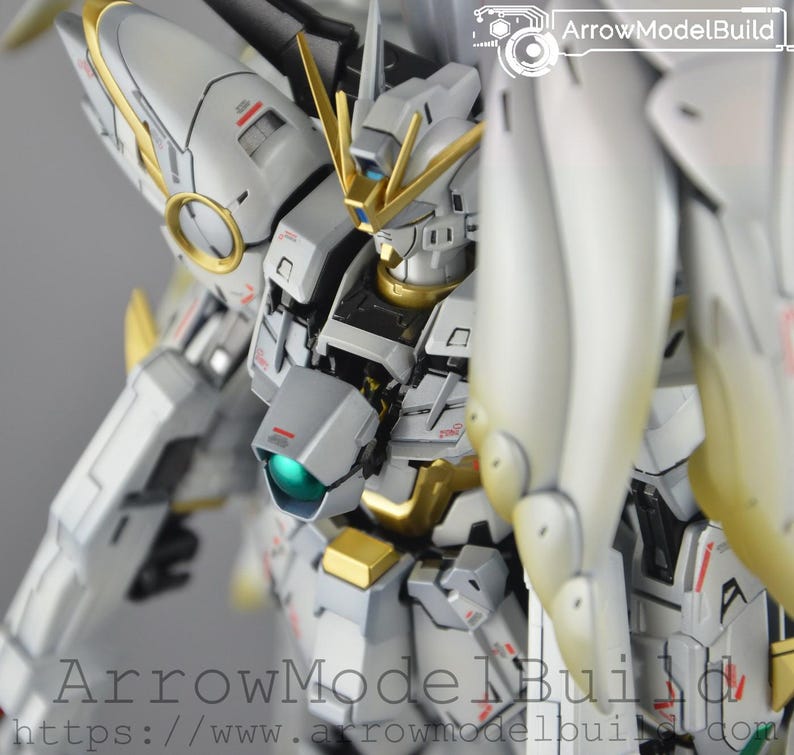 Aeromodelbuild Wing Gundam Snow White Prelude 2.0 Built & Painted MG 1/ ...