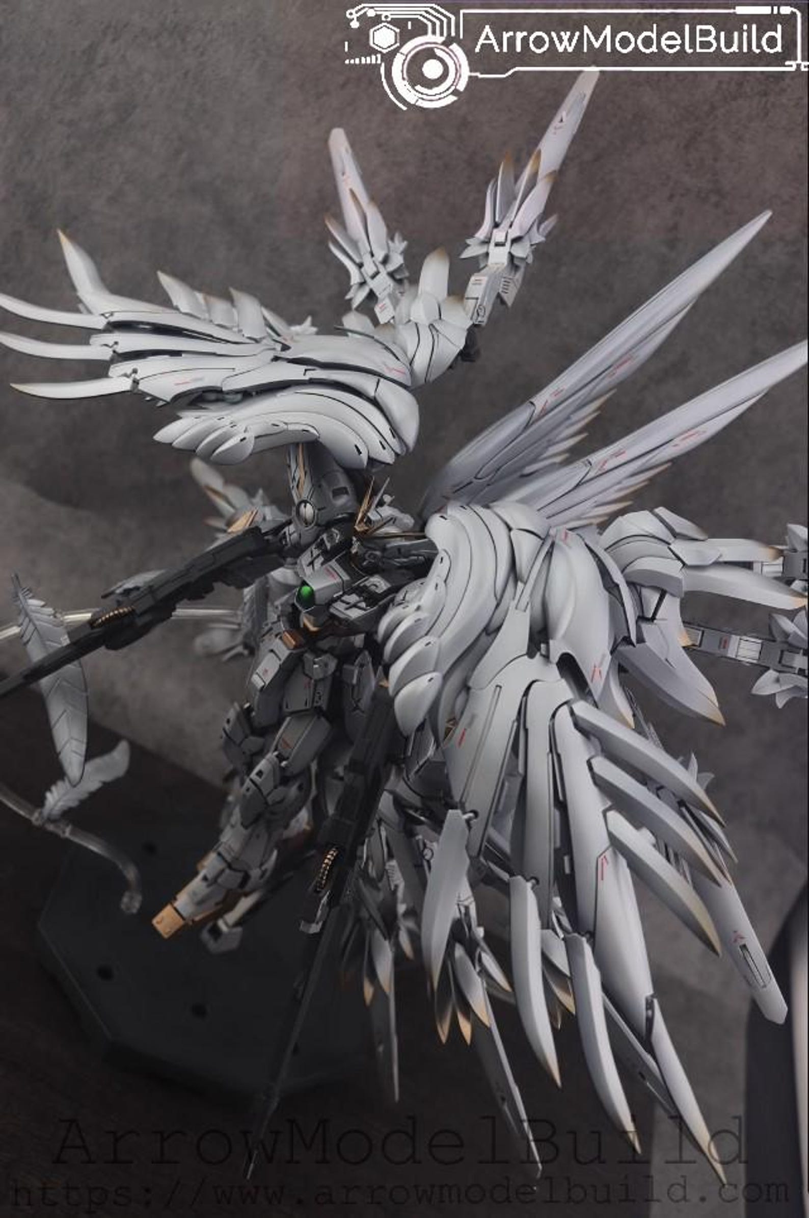 Aeromodelbuild Wing Gundam White Snow Built & Painted 1/100 Model Kit ...