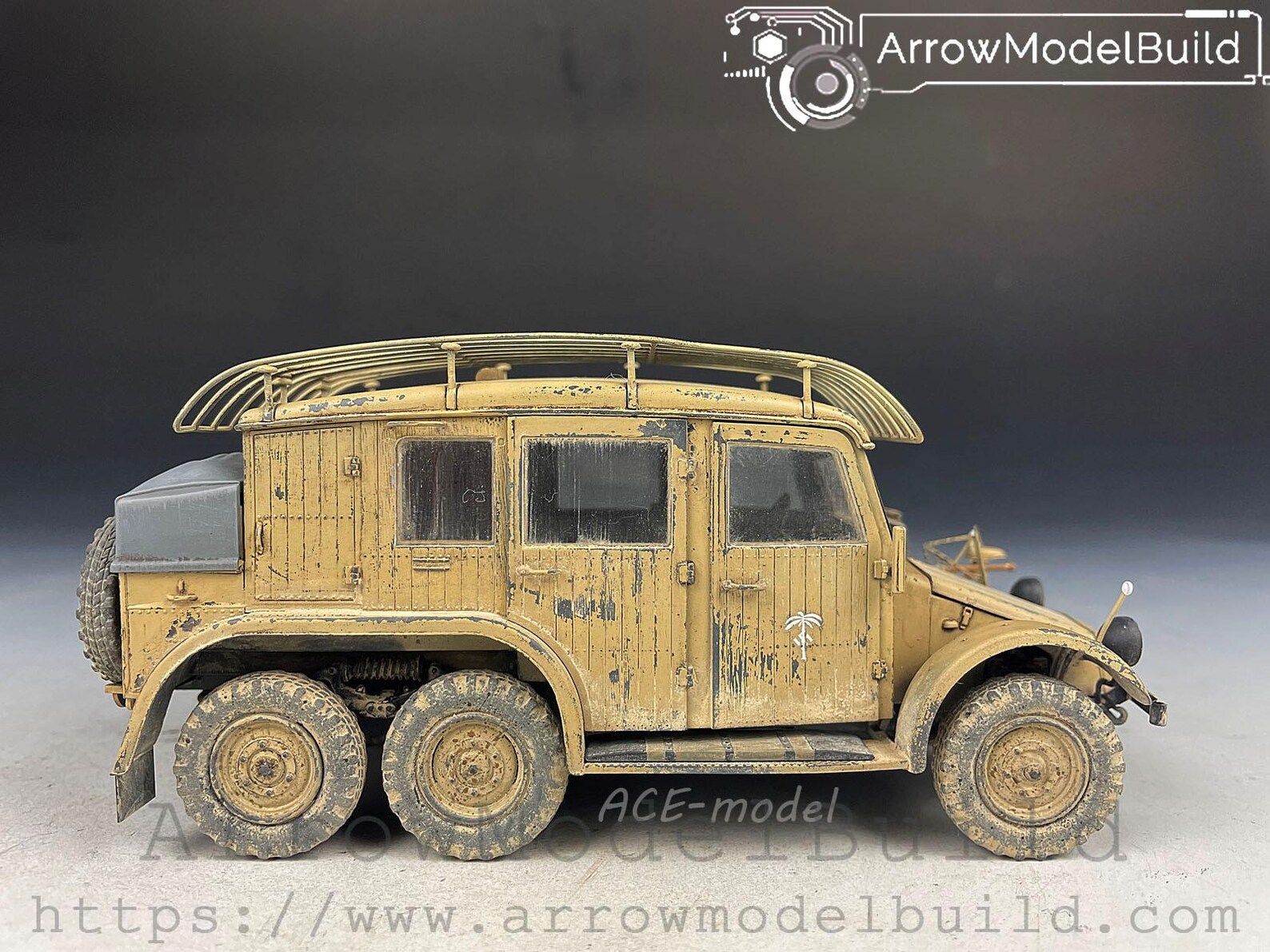 Aeromodelbuild Krupp Protze Kfz.19 Radio Command Car Built & Painted 1/ ...