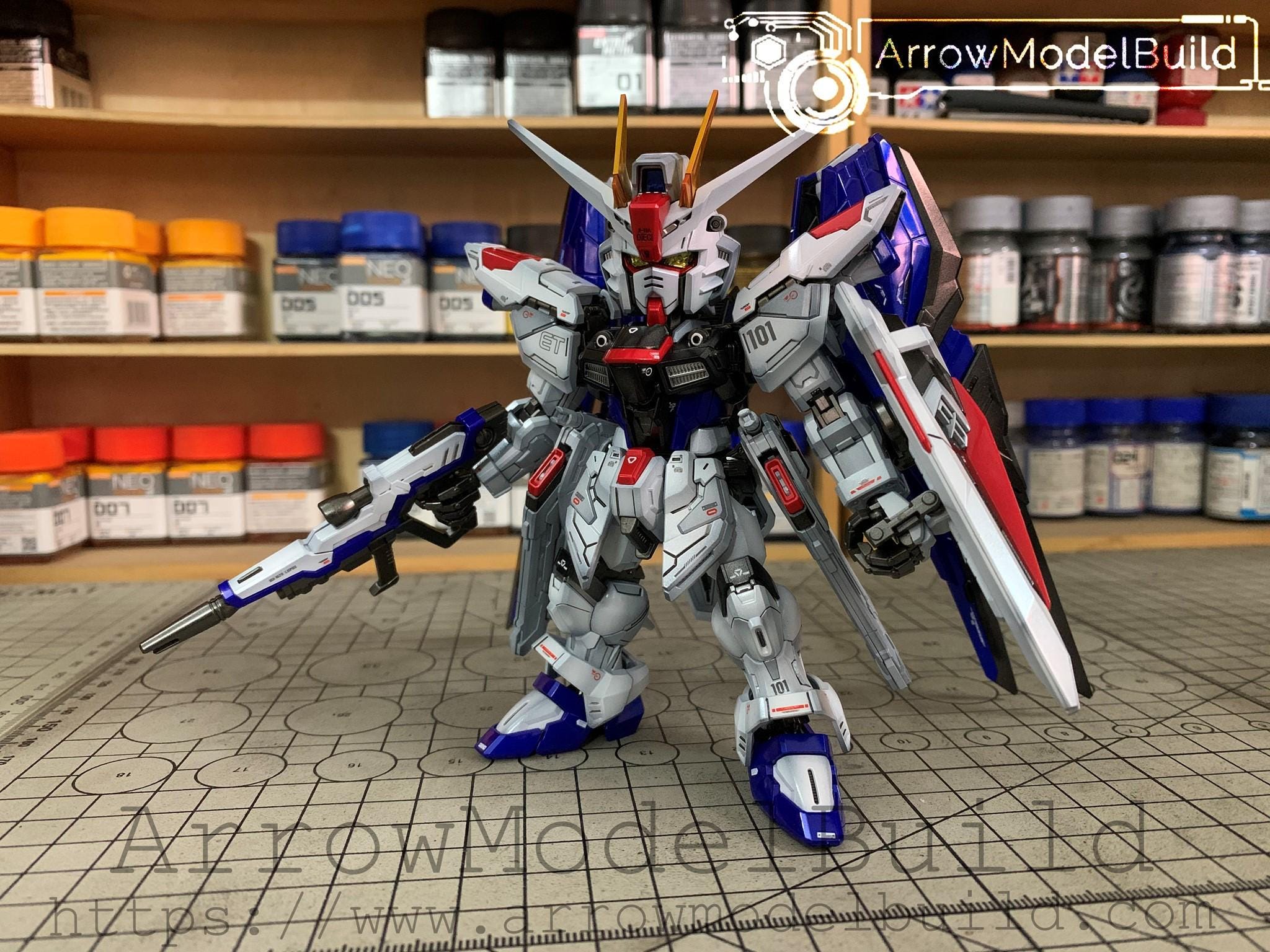 Aeromodelbuild Freedom Gundam (shadow Effect) Built & Painted SD Model ...