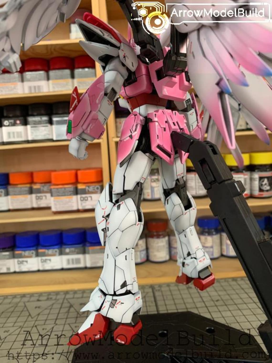 Aeromodelbuild Gundam Zero EW (custom Pink) Built & Painted MG 1/100 ...