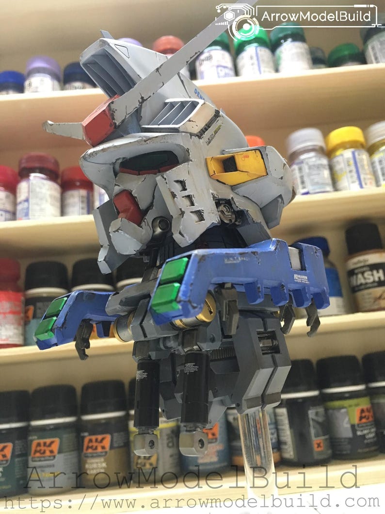 Aeromodelbuild GP02 Gundam Head (battle Damaged Version) Built ...