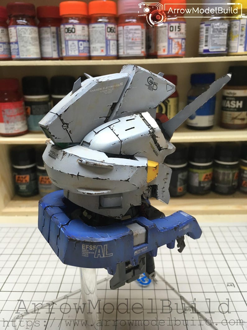 Aeromodelbuild GP02 Gundam Head (battle Damaged Version) Built ...