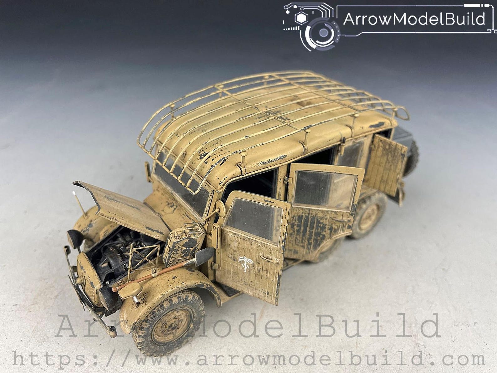 Aeromodelbuild Krupp Protze Kfz.19 Radio Command Car Built & Painted 1/ ...