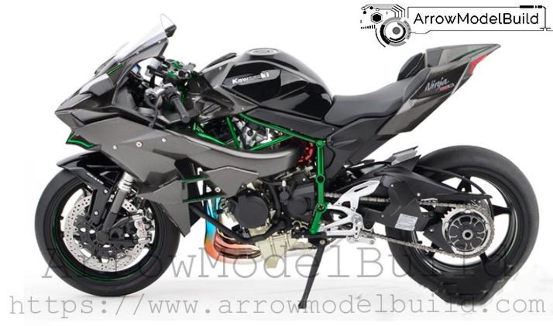 Aeromodelbuild Tamiya Kawasaki Ninja H2R Motorcycle Built & Painted 1/ ...