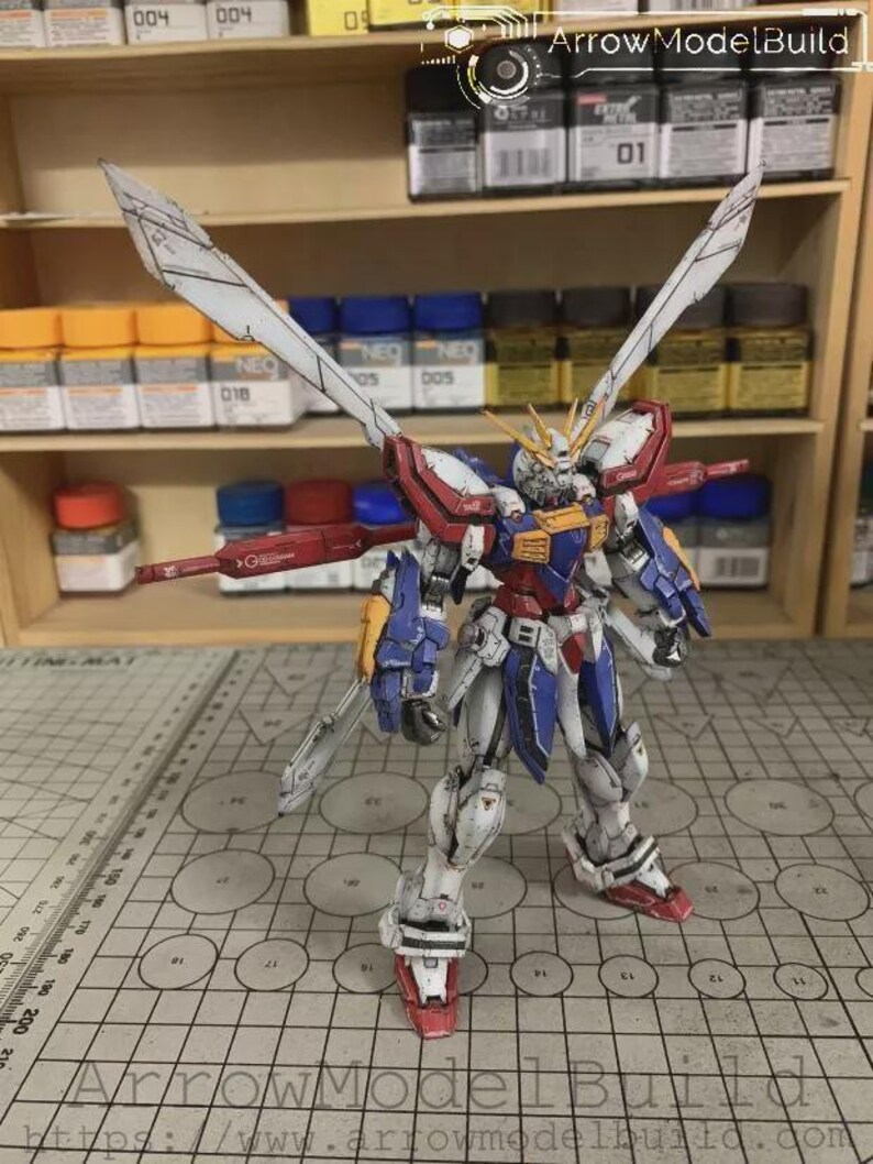 Aeromodelbuild God Gundam (shadow Aging) Built & Painted RG 1/144 Model ...