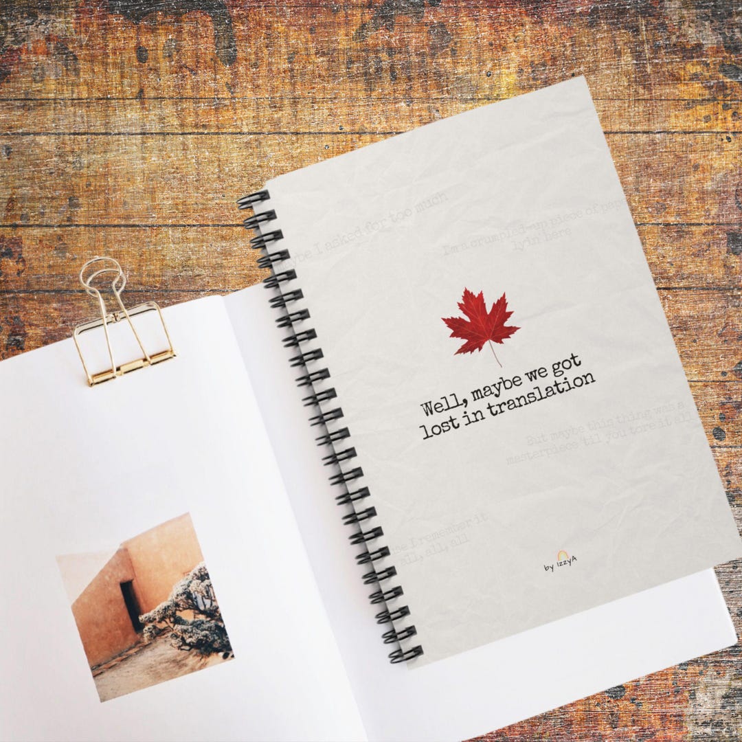 Red Era Taylor Notebook, Fall Aesthetic Spiral Notebook for Swifties ...