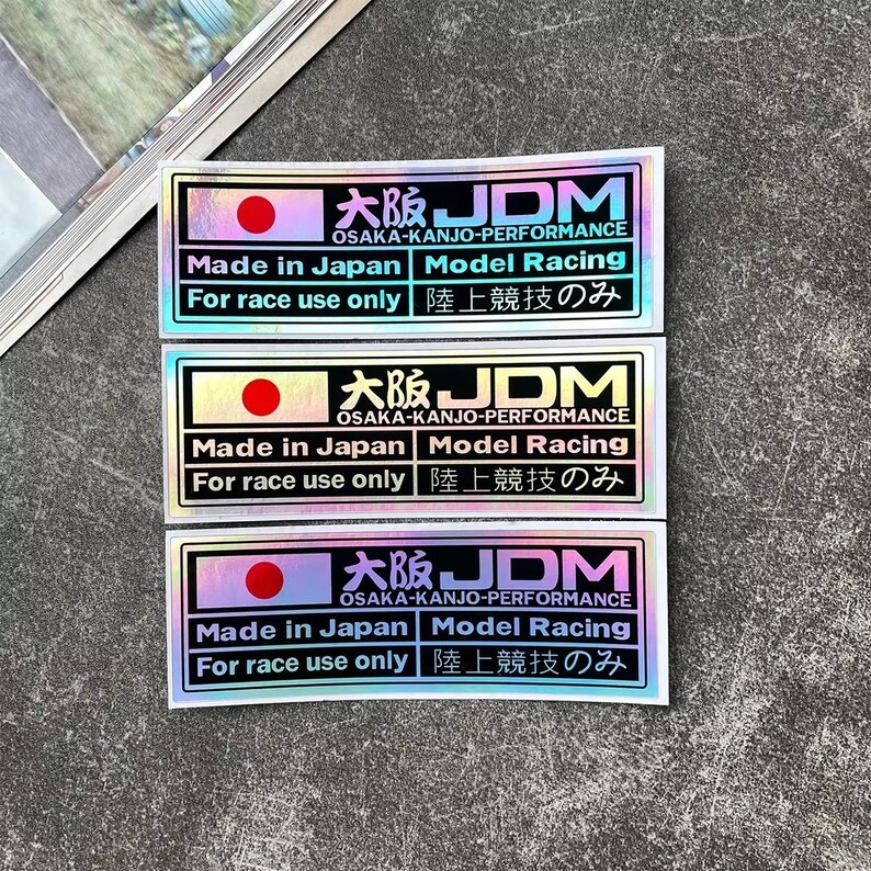 JDM Reflective Rainbow Motorcycle Stickers, Laser Bike Decals for ...